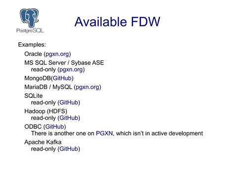 PostgreSQL As Data Integration Tool ODP