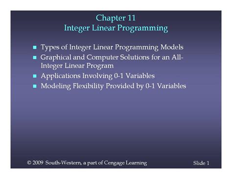 lecture 10 integer linear programming word文档在线阅读与下载 无忧文档
