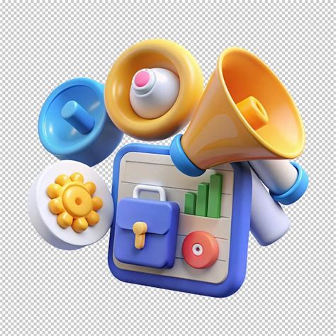Premium PSD | 3d rendering icon illustration vector transparent element