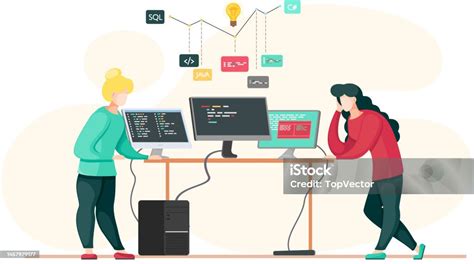 Programmer Engineering And Coding Programmer Working On Web Development