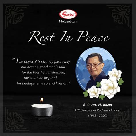 Sutjipto Susilo On Linkedin Omnia Causa Viunt Rip Pak Robert Gracias