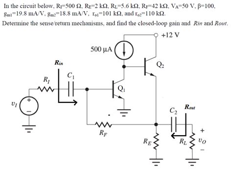 Solved For The Cirucit Shown Below Determine Sense Chegg Com