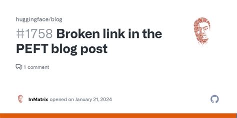 Broken Link In The Peft Blog Post · Issue 1758 · Huggingfaceblog · Github
