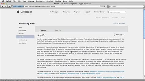 Ios Development Provisioning Profile Youtube
