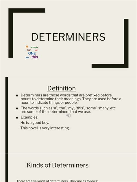 Determiners Download Free Pdf Grammatical Number Quantity