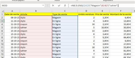 Fonction NB SI ENS En EXCEL Pour Les Nuls Et Les Autres