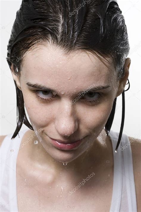 Portrait Of Wet Woman Stock Photo Krivenko