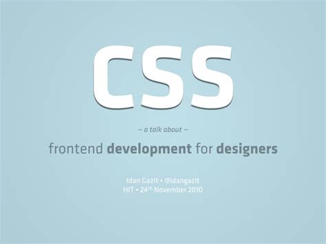 Css For Designers Ppt