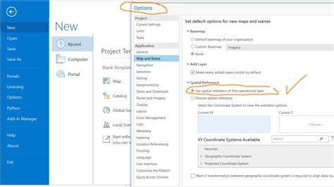 Solved ArcGIS Pro How To Set The DEFAULT Coordinate Syst Esri Community
