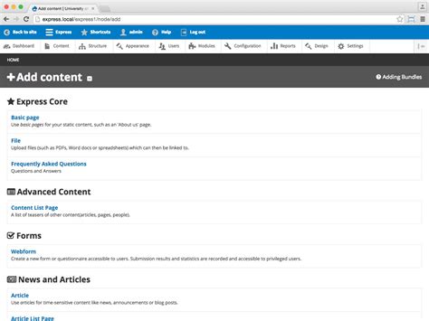 Express Add Content