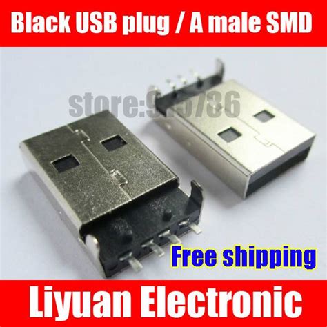 Schwarz Usb Stecker A Stecker Smd Usb Anschluss Us Vicedeal