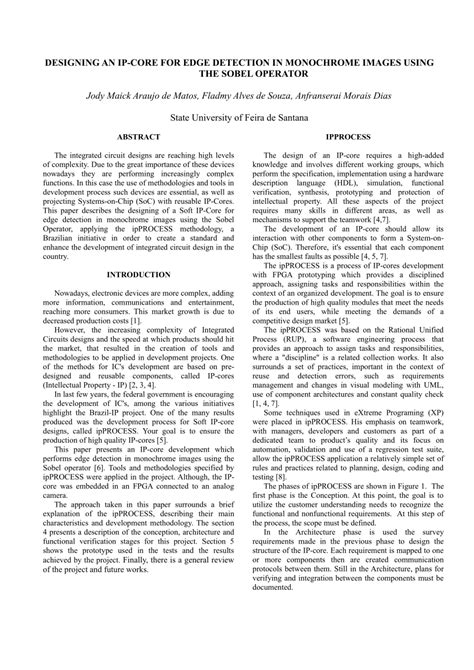 Pdf Designing An Ip Core For Edge Detection In Monochrome Images Using The Sobel Operator