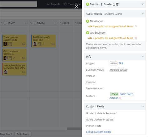 batch actions targetprocess enterprise agility solution