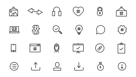 Project Management Icon Collection Time Management And Planning Concept Line Icon Set 25779234