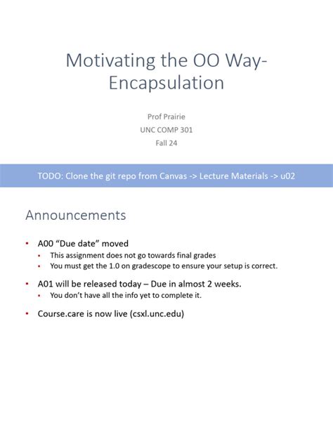 u02 1 encapsulation pdf method computer programming programming