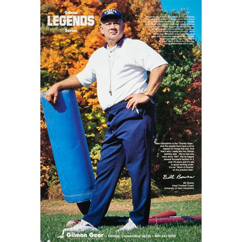 Bill Bowes Head Football Coach Indiana University Gilman Legends Poster