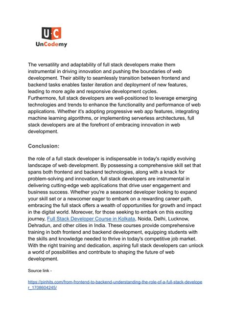 Ppt From Frontend To Backend Understanding The Role Of A Full Stack