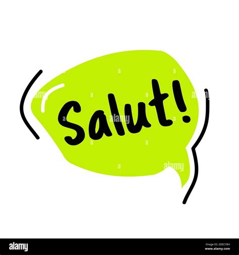 Salut Bubble talk phrases. Hand drawn doodle speech bubbles. green ...