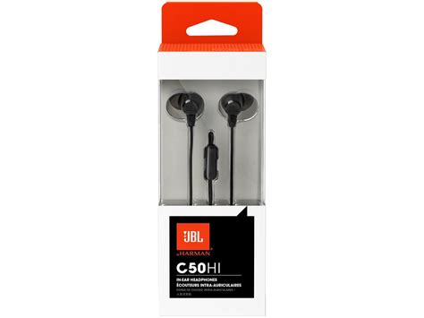 Fone De Ouvido Jbl C Hi Intra Auricular Com Microfone Preto