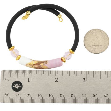 Murano Bracelets Golden Wave Murano Glass Bracelet Pink