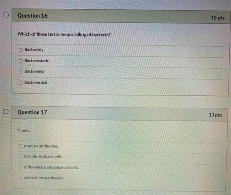Solved D Question 16 10 Pts Which Of These Terms Means