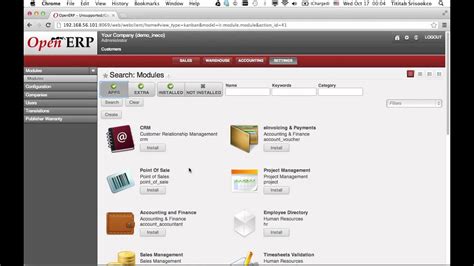Create New Database In OpenERP YouTube