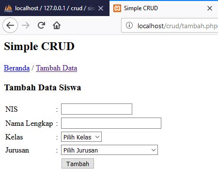 Cara Membuat Web CRUD Data Siswa Sederhana Dengan PHP Dan MySQL Suka Suka Syarifah