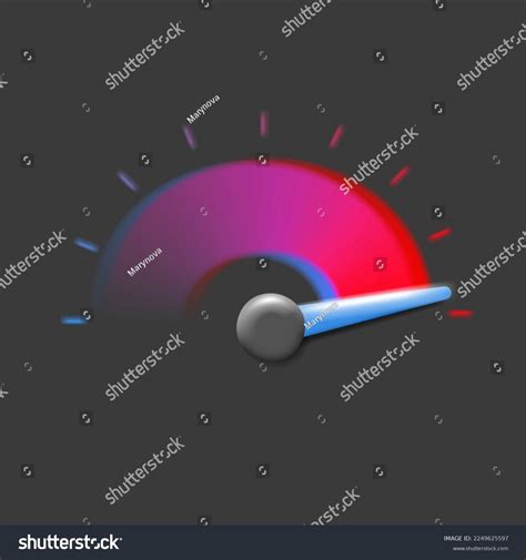 speedometer iillustration performance measurement symbol pointer stock