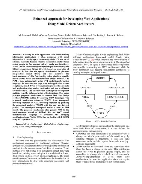 Pdf Enhanced Approach For Developing Web Applications Using Model Driven Architecture