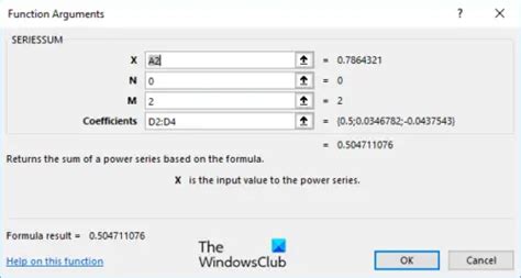 How To Use The Seriessum Function In Excel