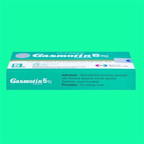 Thuốc Gasmotin 5mg điều Trị Các Chứng Dạ Dày Ruột Dược Sĩ Lưu Văn Hoàng