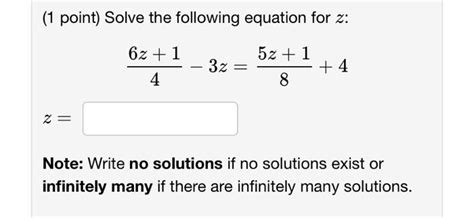solved 1 point solve the equation for x 9 3x 3 6− x 9