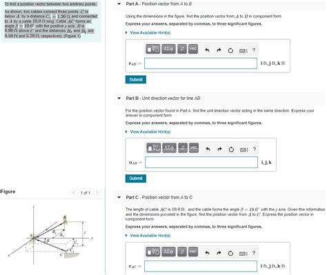Solved To Find A Position Vector Between Two Arbitrary