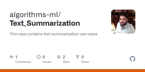 GitHub Algorithms Ml Text Summarization This Repo Contains Text Summarization Use Cases