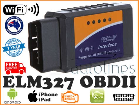 ELM327 OBDII OBD2 WiFi Car Diagnostic Scanner Tool iPhone Android Fits ...