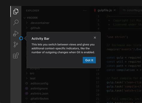 Explore Using Hints With Getting Started Issue Microsoft Vscode GitHub