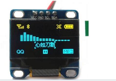 0 96Gelb Blau Blau Weiß I2c IIC Seriell Oled LCD LED Modul 128X64 für