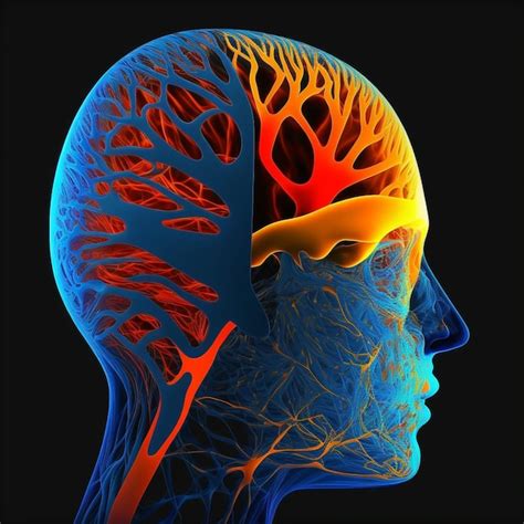 Premium Ai Image A Close Up Of A Persons Head With A Brain Scan Generative Ai