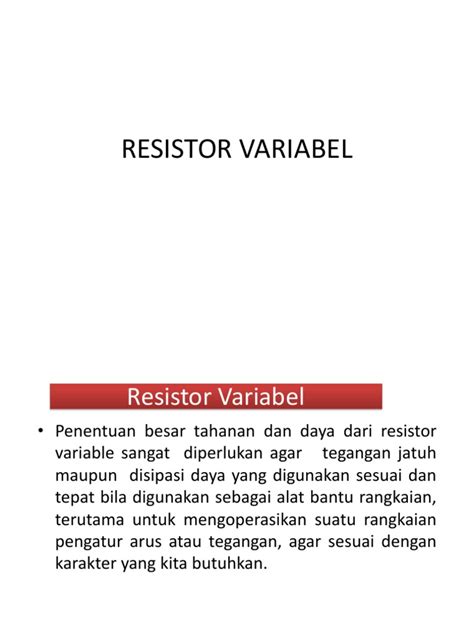 Resistor Variabel Pdf