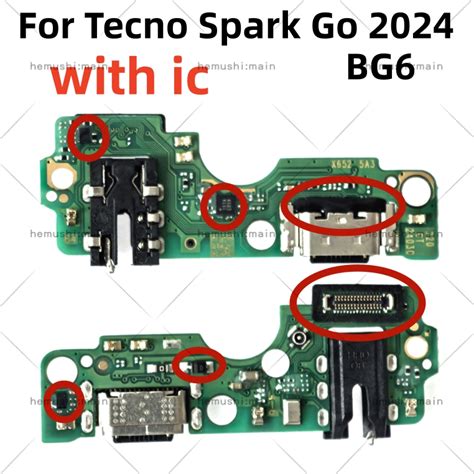 USB Charging Charger Port Board For Tecno Spark Go BG Mainboard Flex USB Port Ribbon Flex