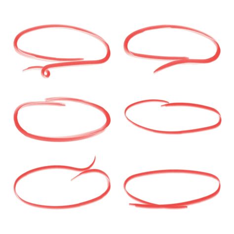 Hand Drawn Circles Icon Set Collection Of Pencil Sketch Symbols Vector Illustration On White