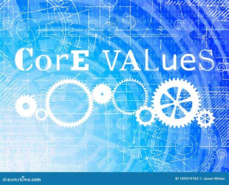 Core Values High Tech Background Stock Vector Illustration Of Core Text