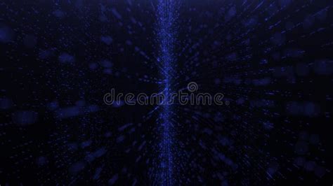 Blue Abstract Background With Flickering Particles Stock Footage