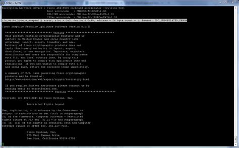 Cisco ASA 5505 Cannot Type In Commands In Putty Or Hyperterminal Cisco Community