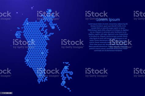 바레인 지도 배너 포스터 인사말 카드에 대 한 노드와 공간 별과 패턴 기하학적 배경을 반복 파란색 삼각형에서 추상적 인 회로도 벡터 일러스트입니다 3차원 형태에 대한 스톡
