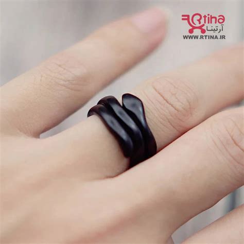 سفارش جدیدترین مدل انگشتر استیل مشکی دخترانه و پسرانه