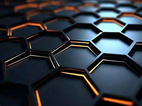 premium photo 3d rendering of abstract metallic hexagonal background