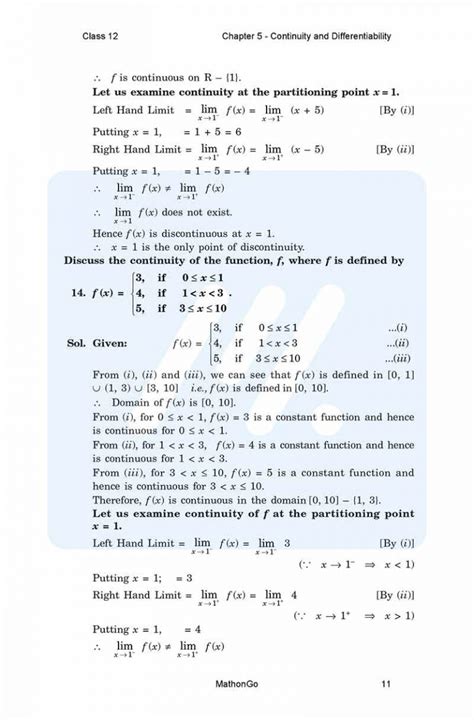 Ncert Solutions For Class Maths Chapter Continuity And Differentiability Mathongo