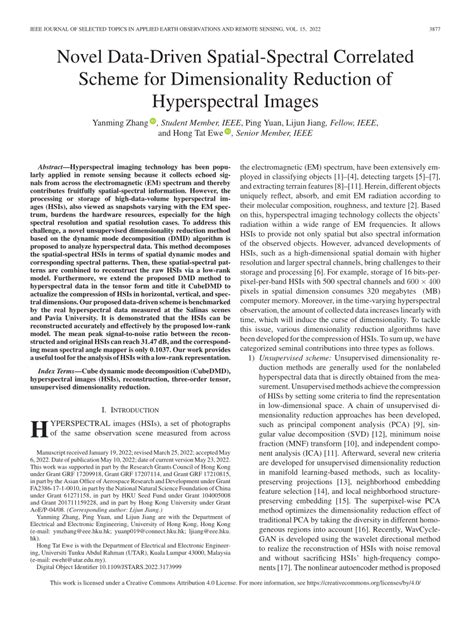 Pdf Novel Data Driven Spatial Spectral Correlated Scheme For