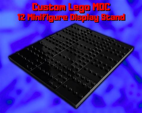 Lego Moc 12 Minifigure Display Stand By Noob Builds Lego Rebrickable Build With Lego